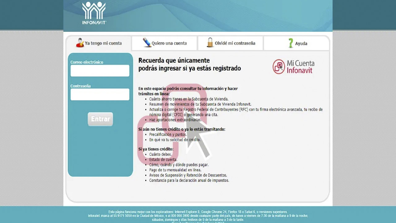 ¿Cómo recuperar la contraseña de mi cuenta Infonavit?