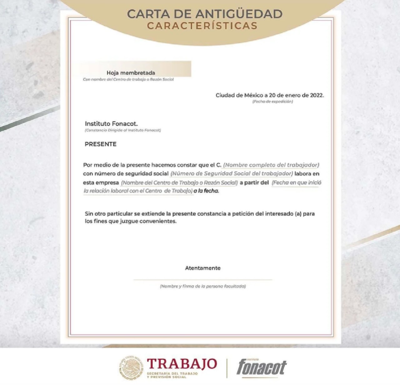 Requisitos para solicitar un crédito Fonacot de hasta 40 mil pesos